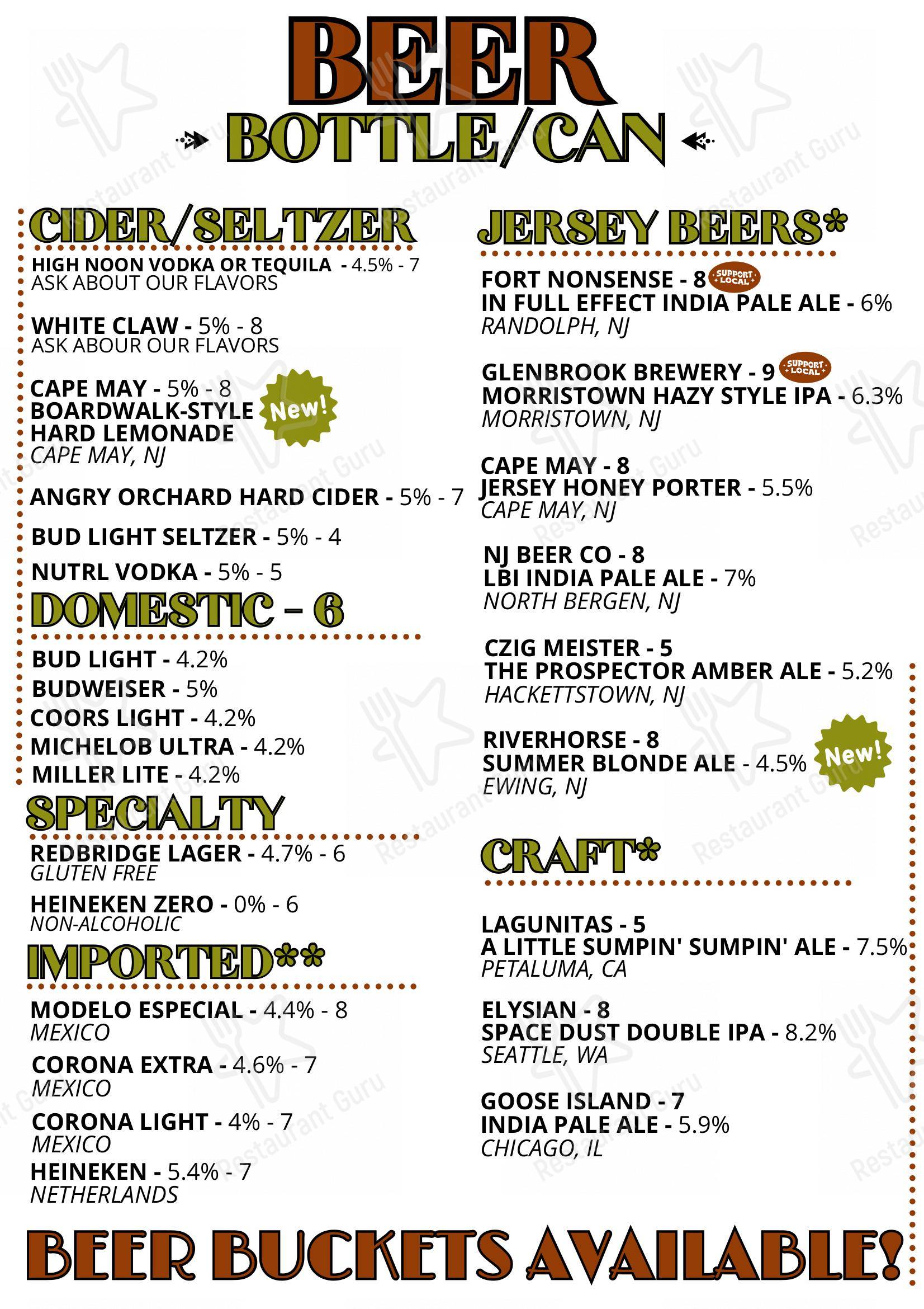 Menu at The Randolph Diner Bar & Grill, Randolph, 517 NJ-10