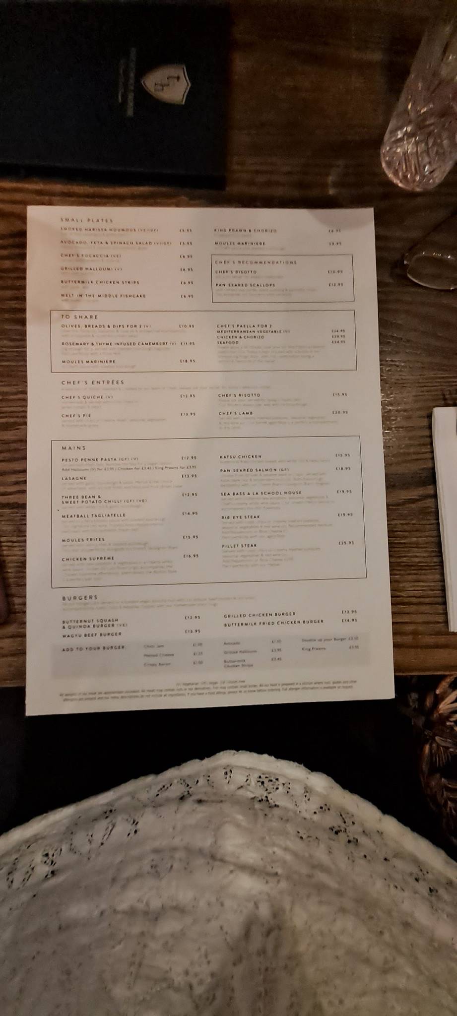 Menu at The old school bistro & tearooms restaurant, Doncaster, High St