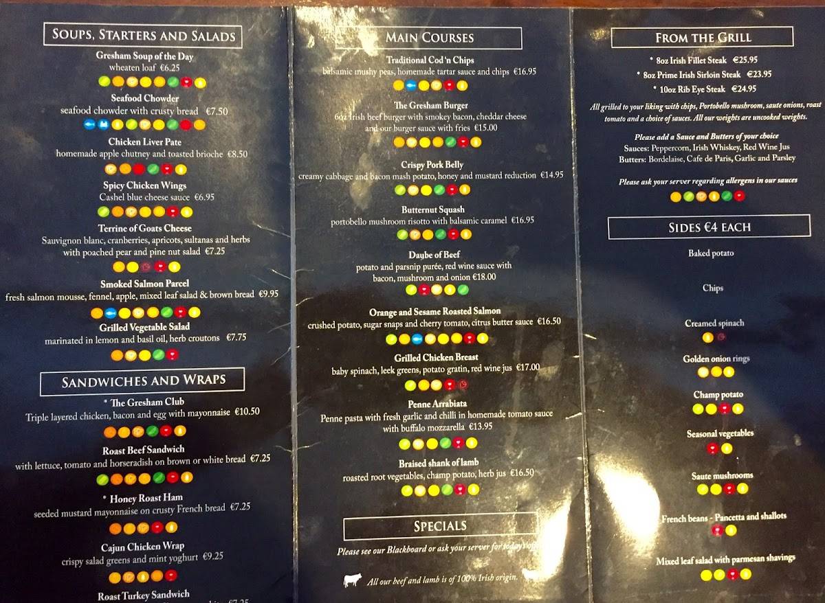 Menu at Toddys Bar & Brasserie, Dublin