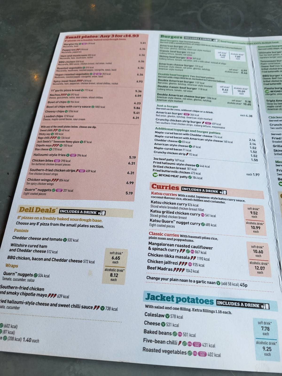Menu at Troll Cart Wetherspoons Great Yarmouth pub & bar, Great Yarmouth