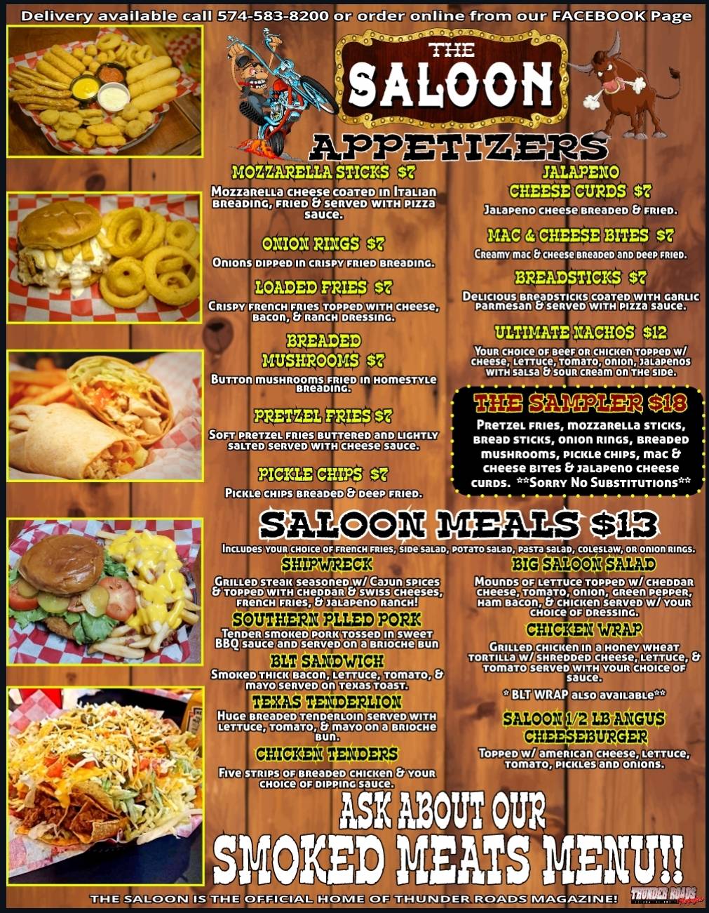 Menu at Whiskey & Wine Saloon pub & bar, Monticello