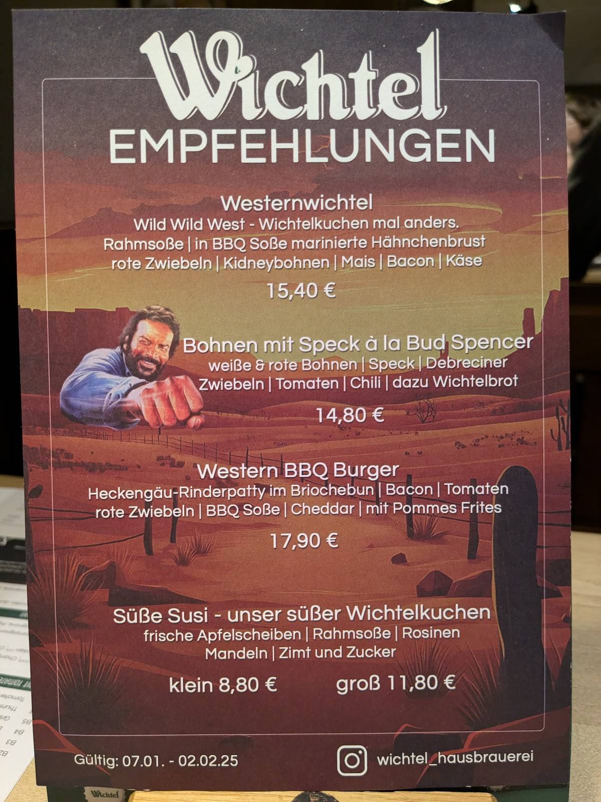 Speisekarte von Wichtel Hausbrauerei Ditzingen pub & Bar, Ditzingen