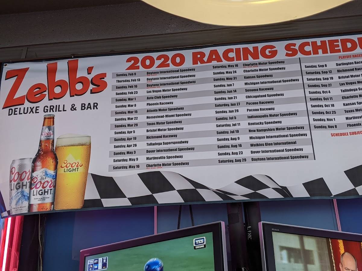 Menu at Zebb's Deluxe Grill & Bar, Mattydale