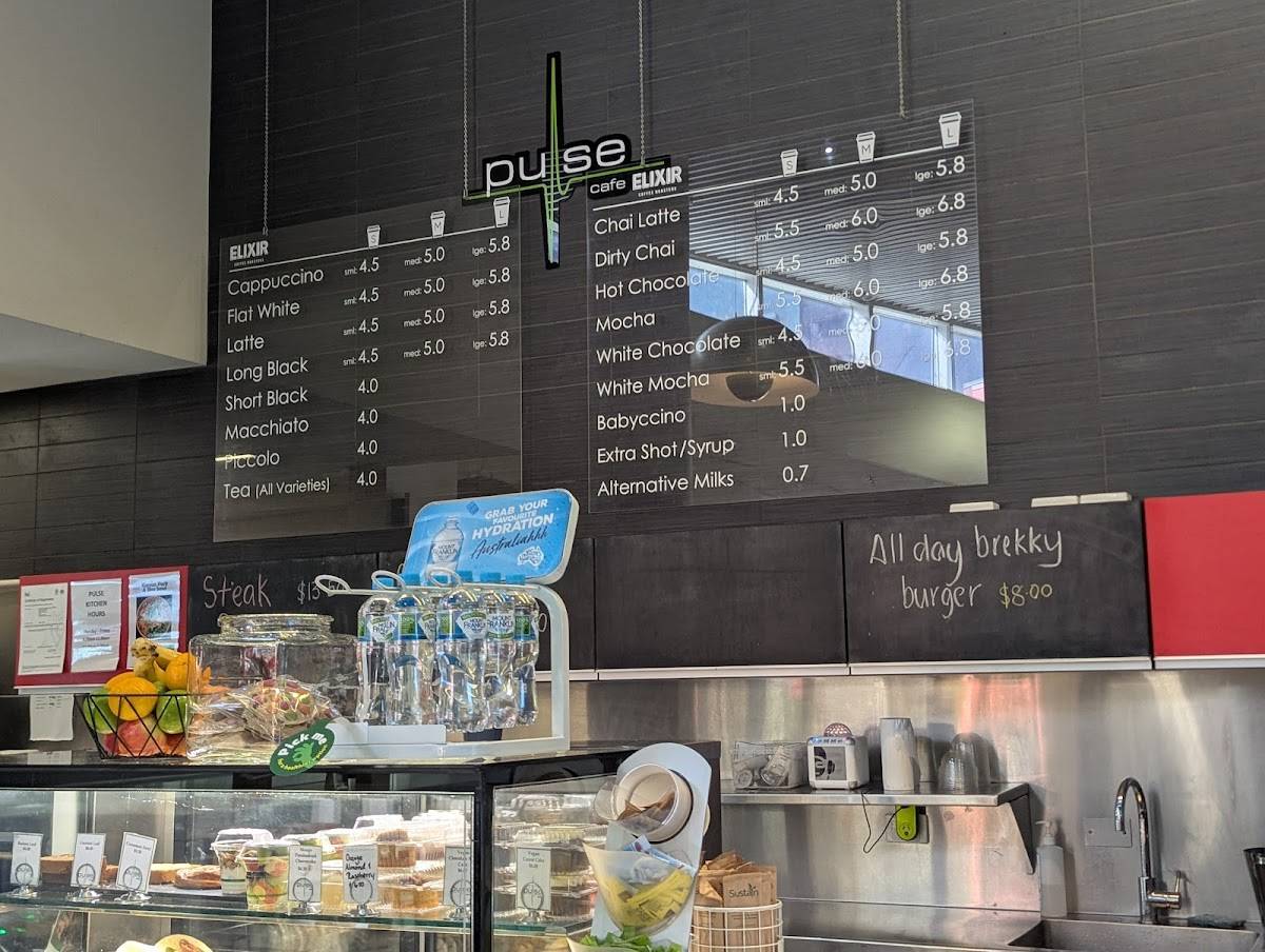 Menu at Pulse Cafe, Herston