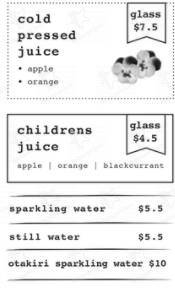 Menu at Punnet Eatery cafe, Tamahere