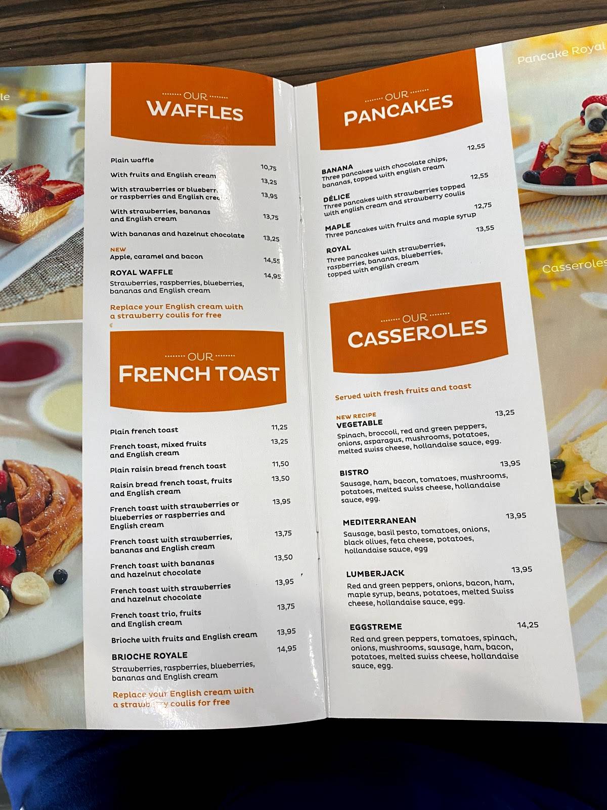 Menu au Eggsquis Québec-Vanier restaurant, Québec, 381 Soumande St