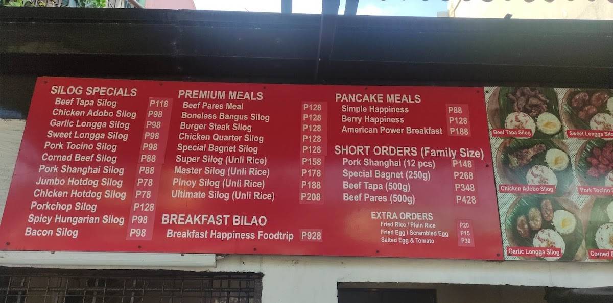 Carta del restaurante SILOG HAPPINESS, Ciudad Quezon