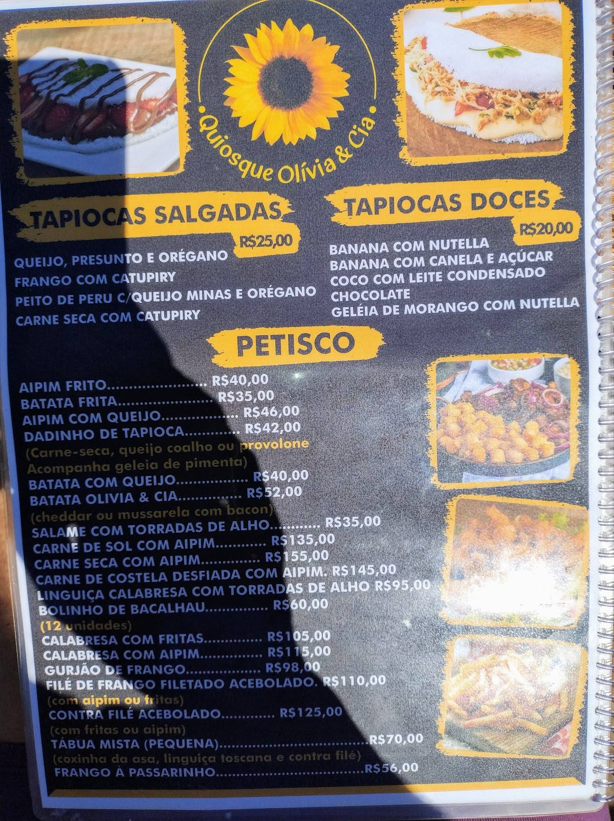 Menu at Quiosque OLIVIA & CIA restaurant, Rio de Janeiro
