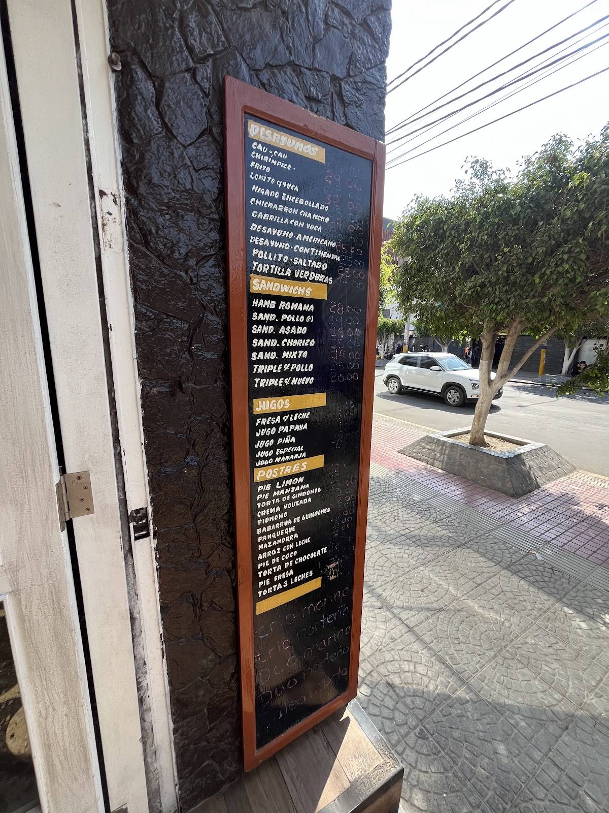 Carta del restaurante R Balta 512, Chiclayo