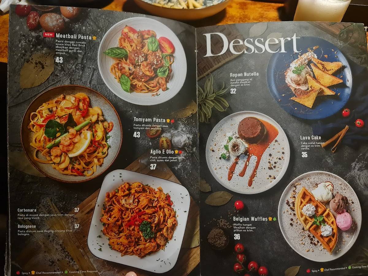 Menu at RED BRICK CAFE, Sukabumi