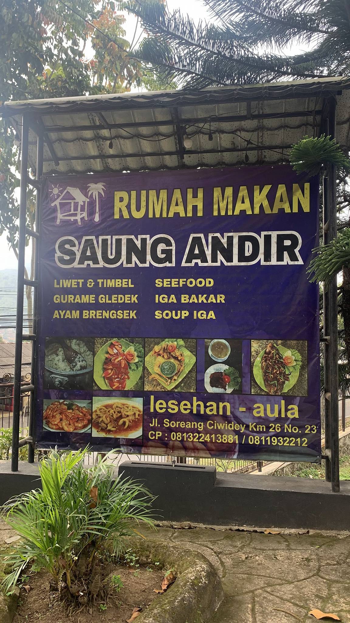 Carta del restaurante RM Saung Andir, Soreang