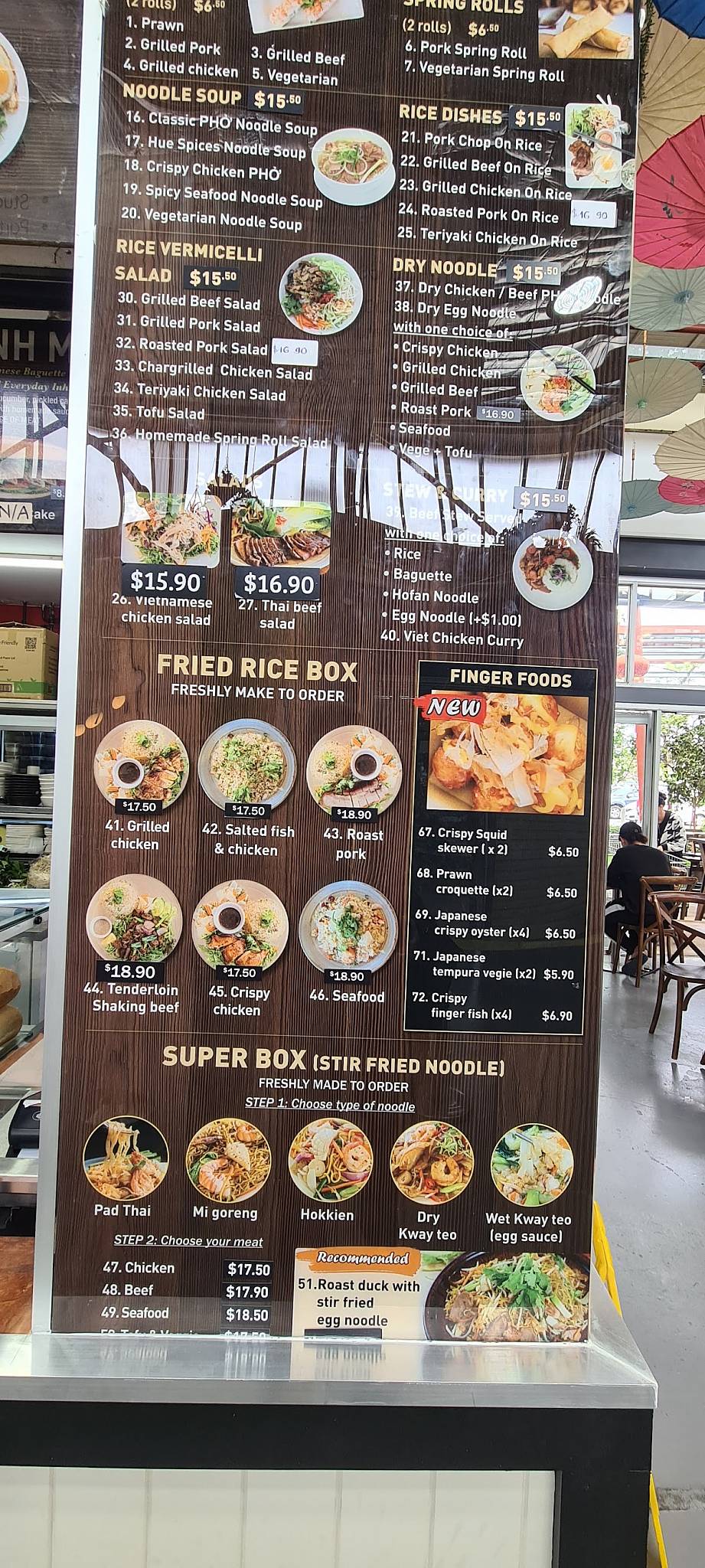 Menu at ROLL vs BOWL restaurant, Morley
