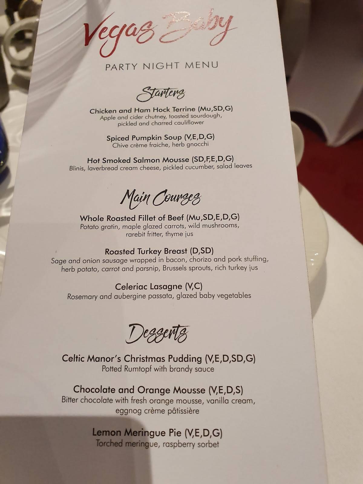 Menu at Rafters restaurant, Newport, The Celtic Manor - Resort Hotel