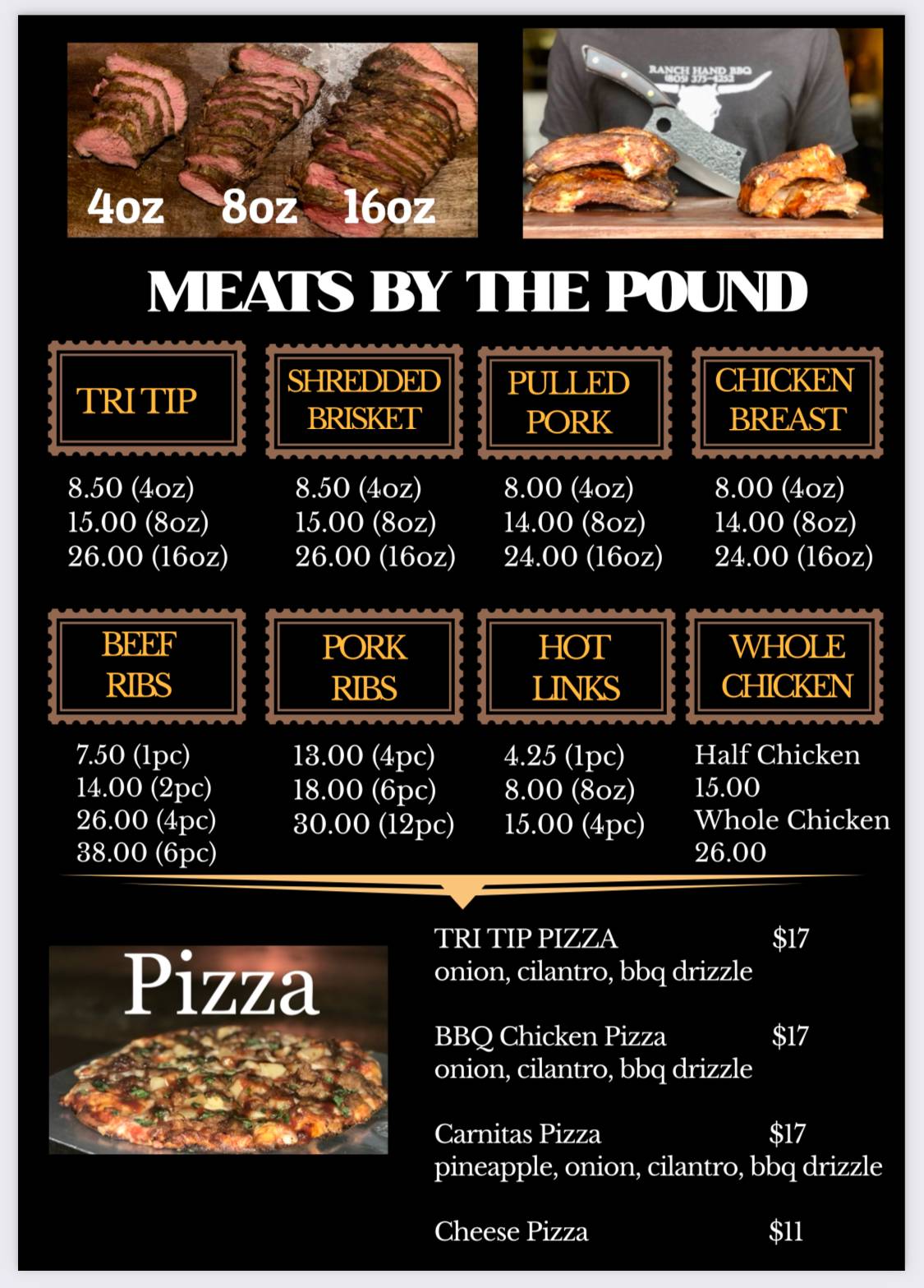 Menu at Ranch Hand BBQ, Thousand Oaks, Broadbeck Dr Unit A