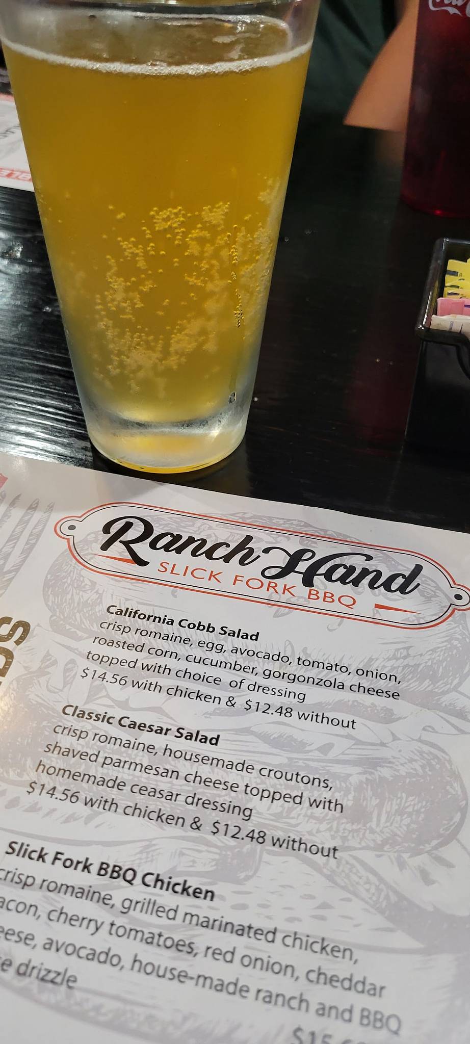 Menu at Ranch Hand by Slick Fork pub & bar, Hughson