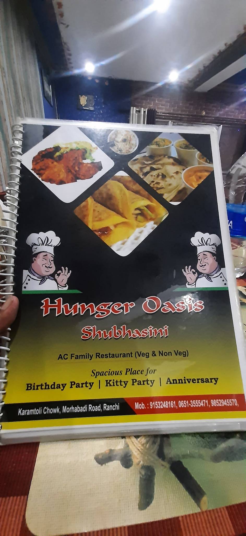 Menu at Hunger Oasis Resturant, Ranchi