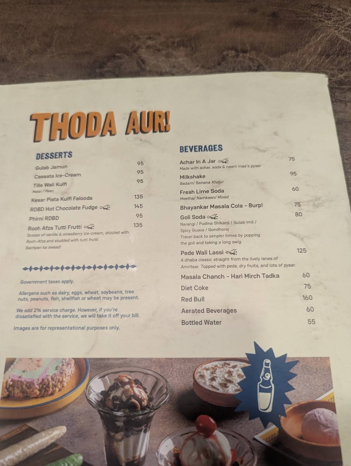 Menu at Rang De Basanti Dhaba- EM Bypass, Kolkata