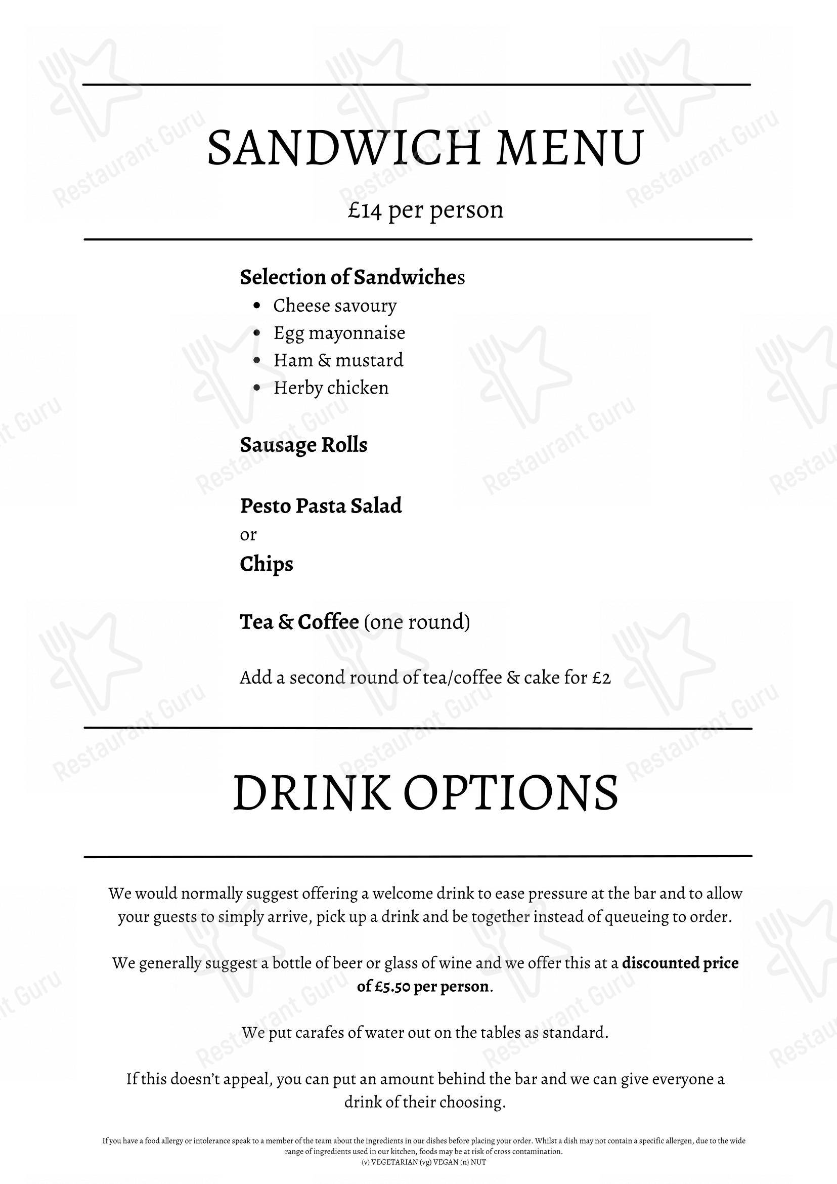 Menu at Red Lion pub & bar, Cheadle, 83 Stockport Rd