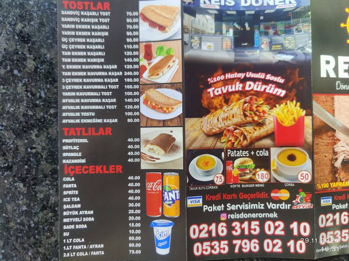 Carta de Reis Döner Örnek, Estambul