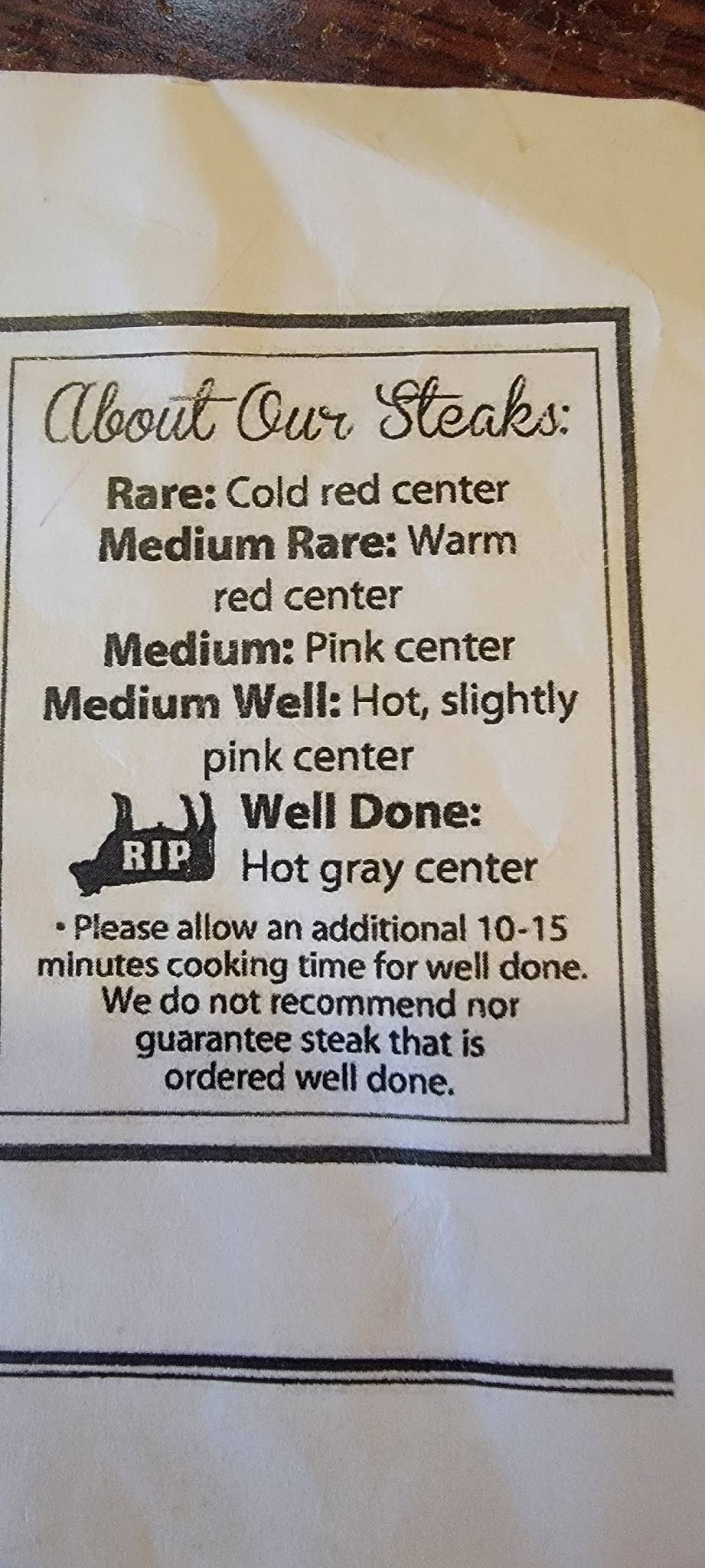 Menu at Reno's of Wise pub & bar, Wise