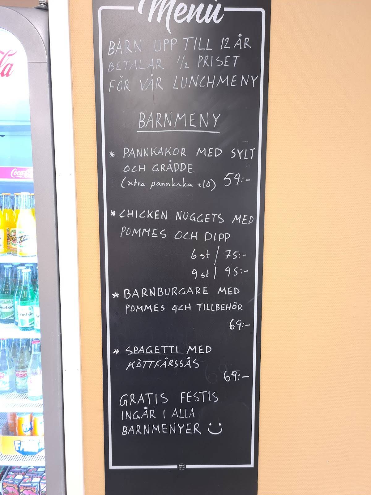 Menu at Restaurang Varberg Nord restaurant, Varberg