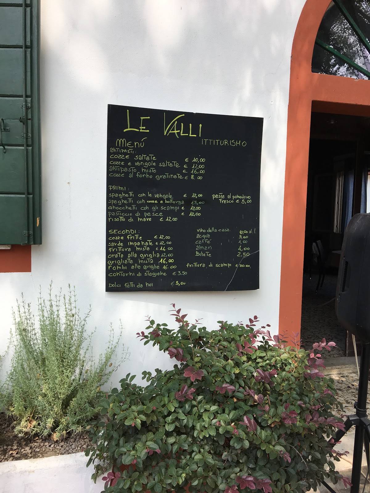 Menu da Agriturismo Le Valli ristorante, Venezia