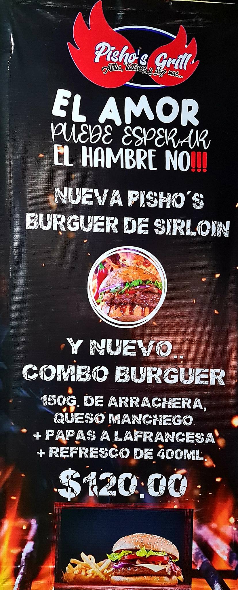 Carta del restaurante Alitas Al Carbón Pishos grill, Santiago del Querétaro