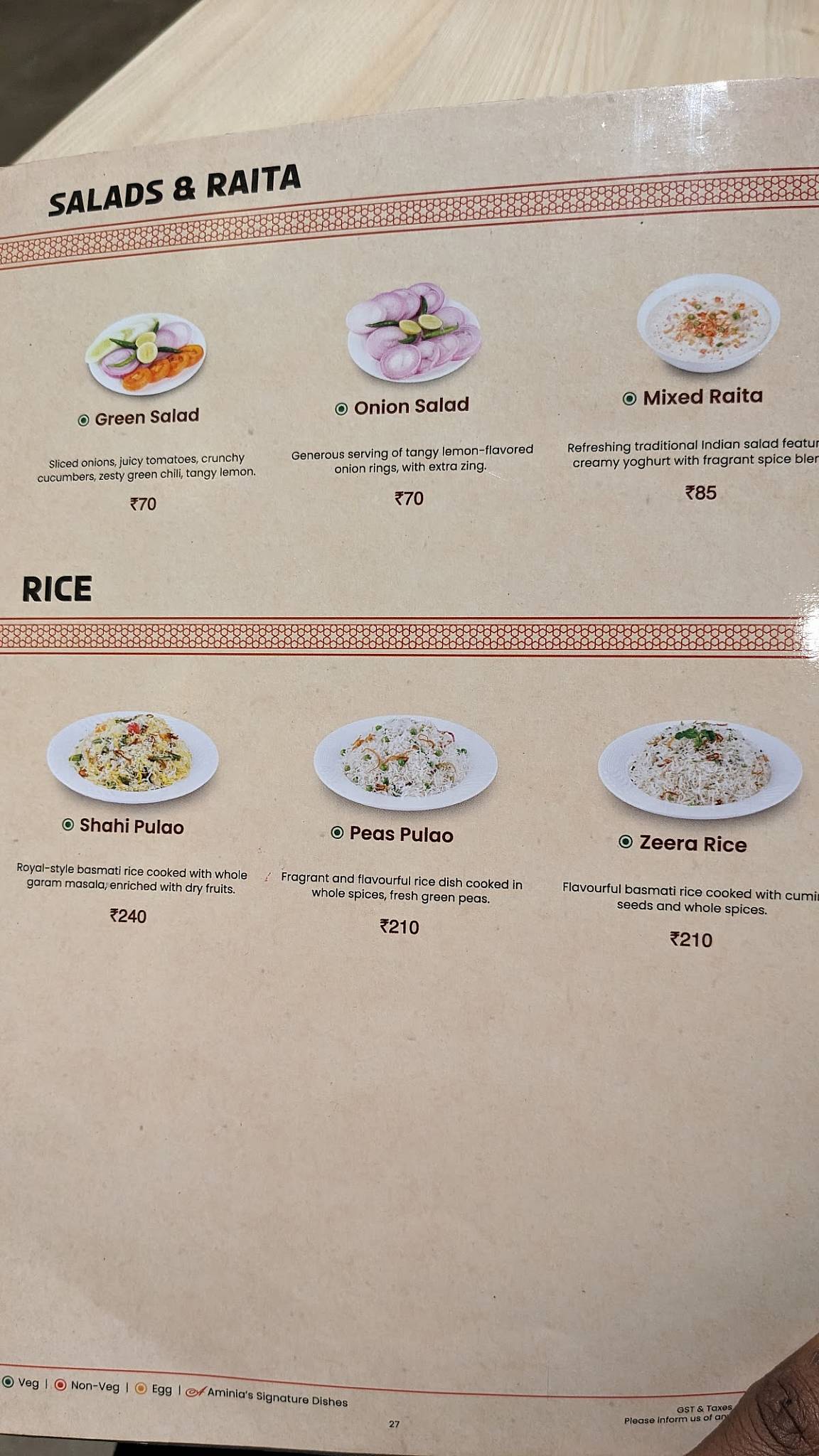 Menu at Aminia Restaurant - Kolaghat, Kolaghat