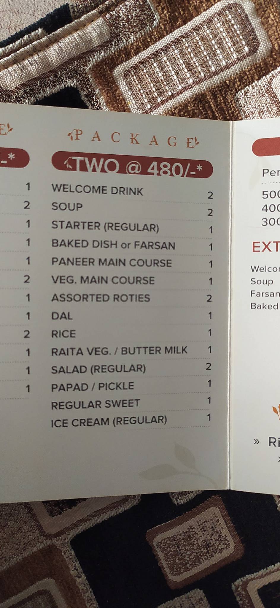 Menu at BAGH-ONE BANQUETS & RESTAURANT, Ahmedabad