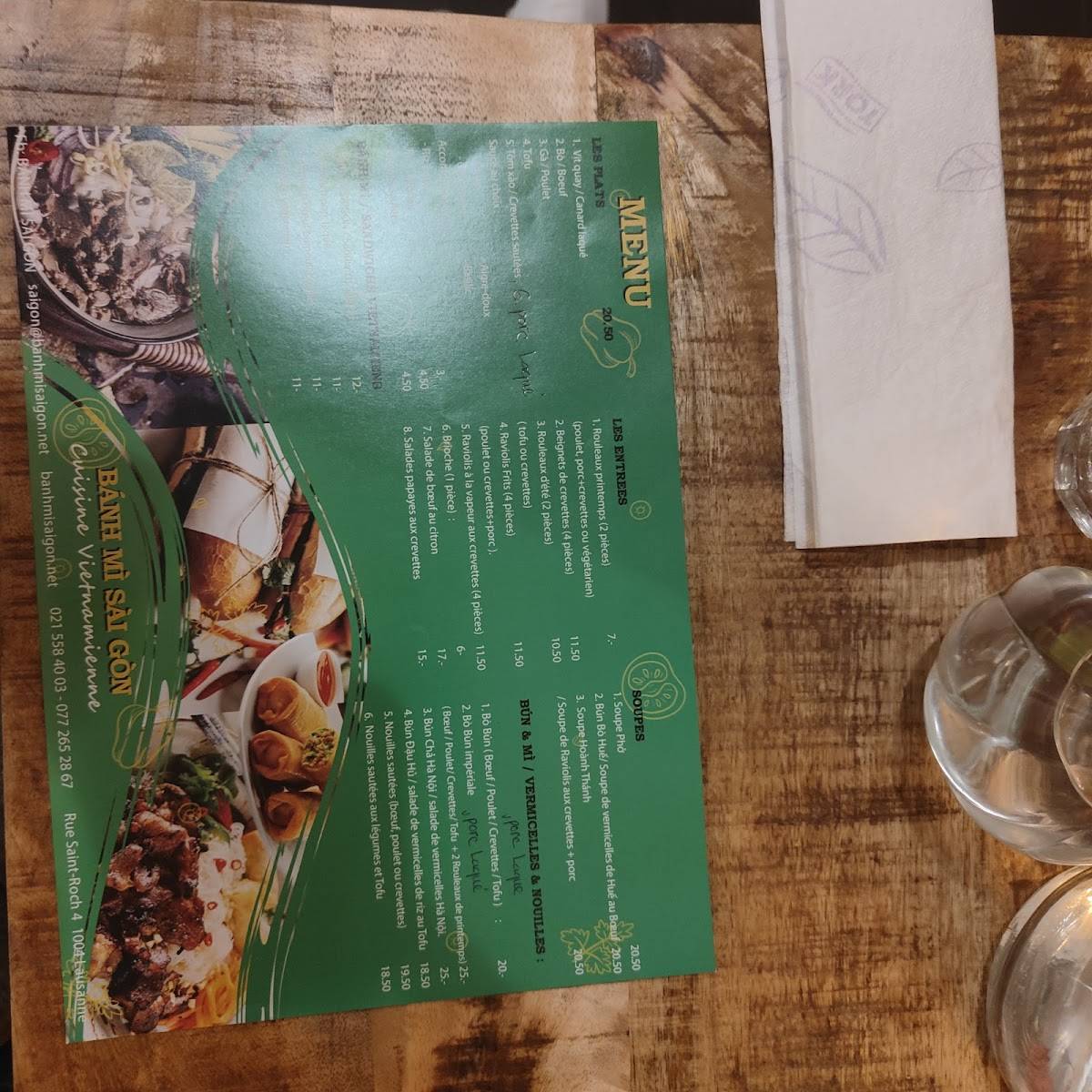 Carta de BÁNH MÌ SAI GON, Lausana
