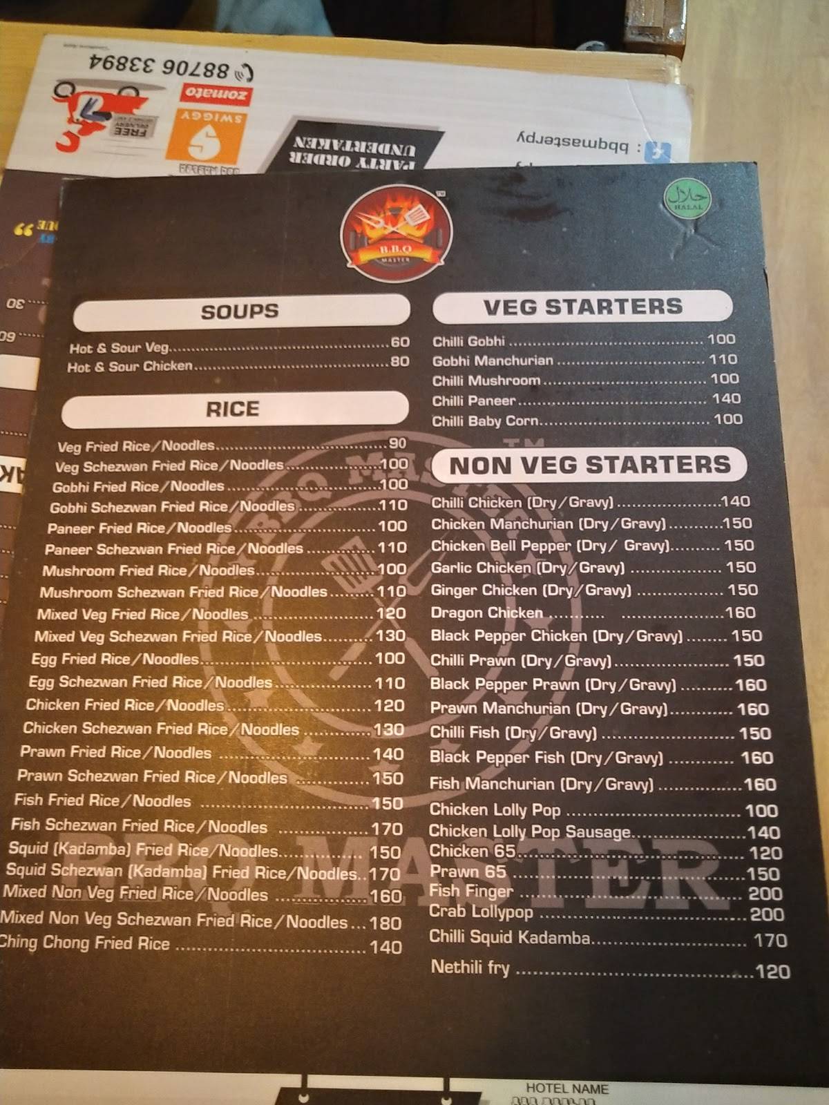 Menu at Mr.BBQ & Grill, Puducherry