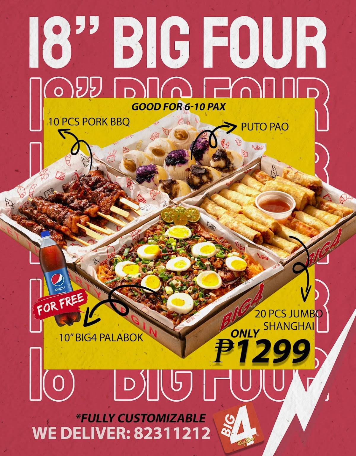 Carta del restaurante BIG4 Party Box Makati Branch, Makati