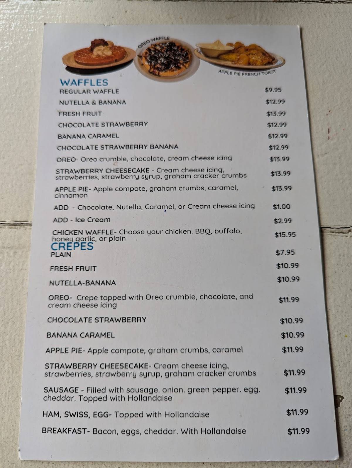 Menu at BOCA Brunch On Cosburn Avenue restaurant, Toronto