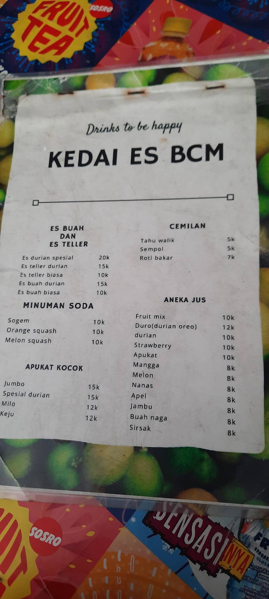 Menu at Bakso Cak Man Pdk restaurant, Purwosari, Jl. Raya Malang ...