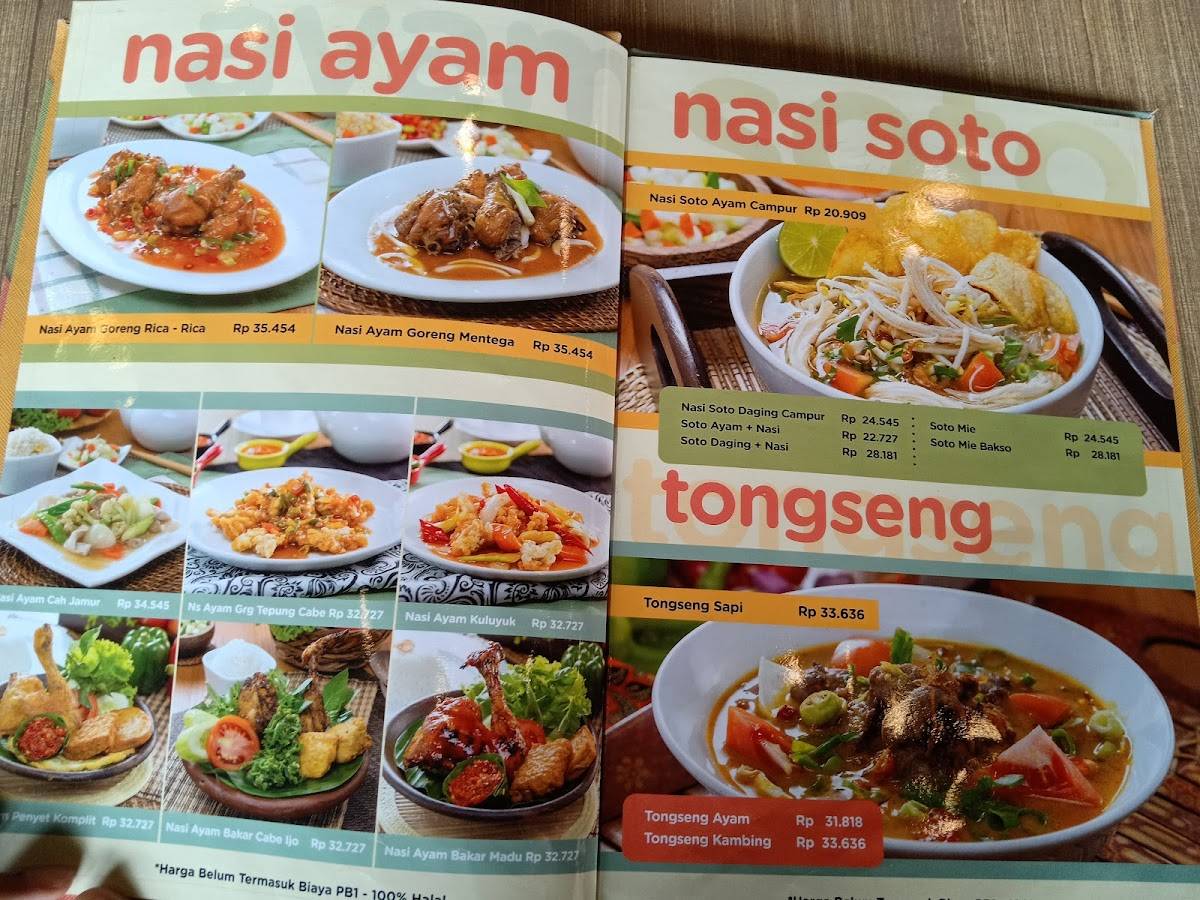 Menu at Bakso lapangan tembak restaurant, Limus Nunggal