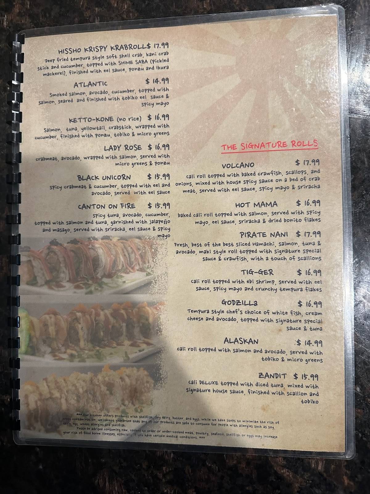 Menu at Banzai Sushi and Hibachi Express Canton restaurant, Canton
