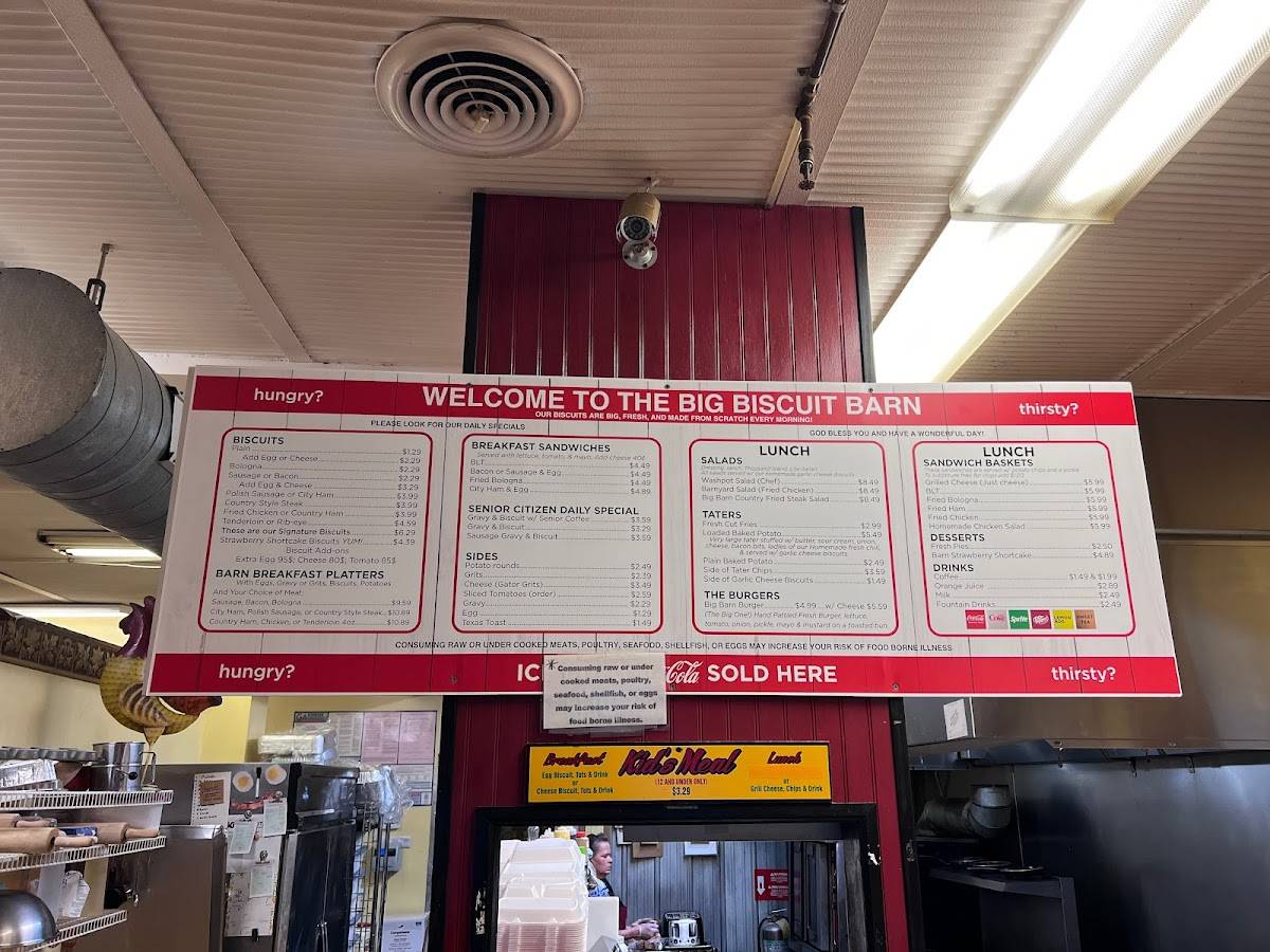 Carta de Big Biscuit Barn, Rossville