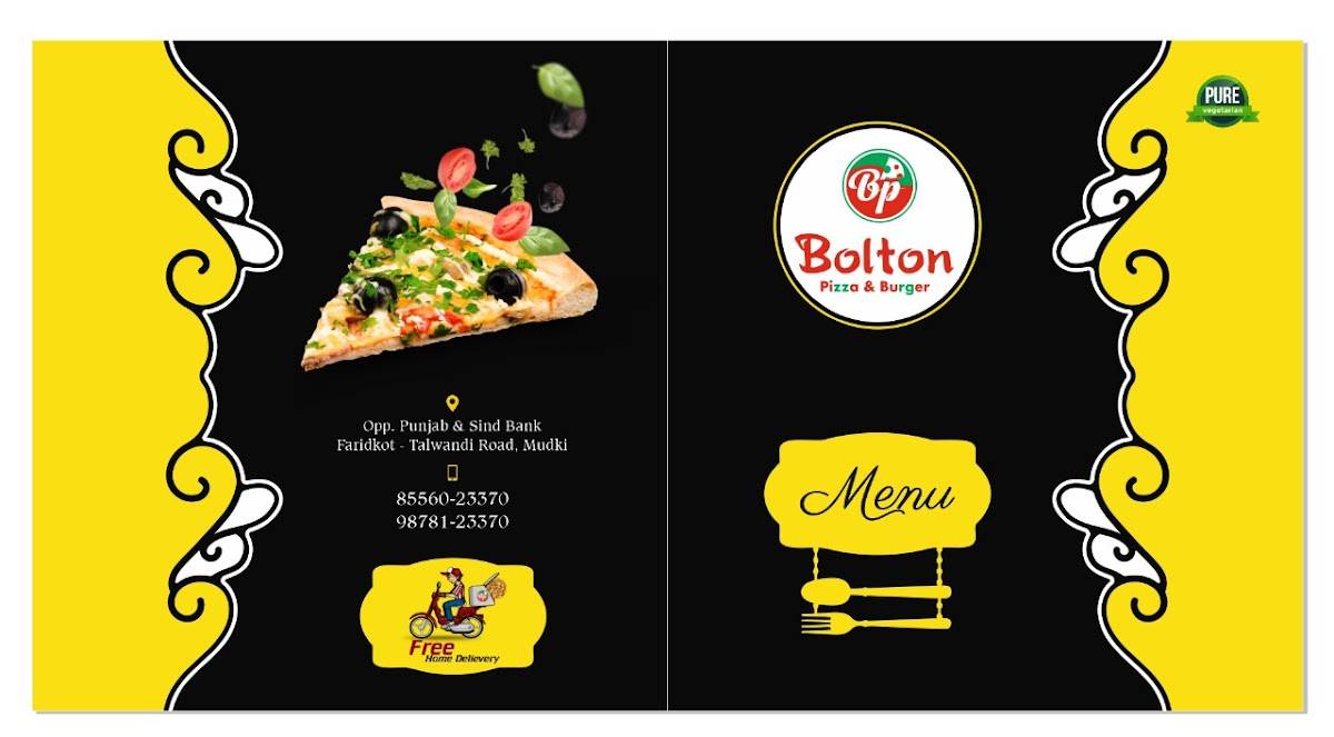 Menu at Bolton Pizza & Burger - Best Pizza Restaurant in Mudki, Best ...