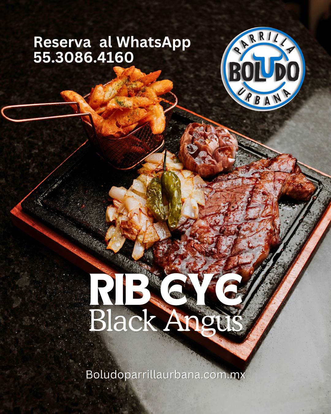 Carta de Boludo Parrilla Urbana, Ciudad de México