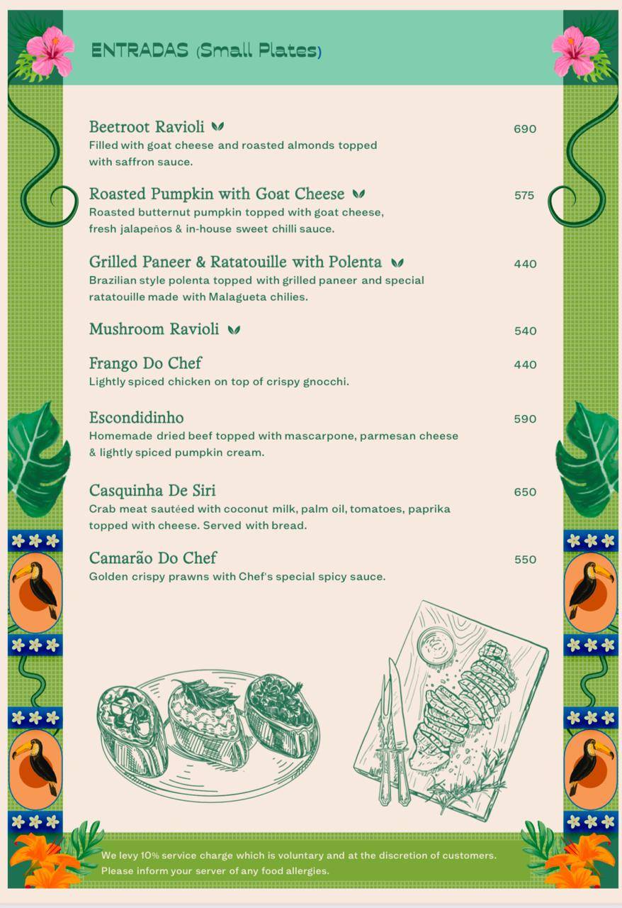 Menu at Boteco - Restaurante Brasileiro, Bengaluru