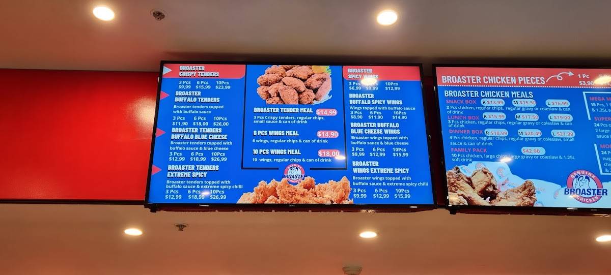 Menu at Broaster Chicken Olympic Park/Antonio's Chicken restaurant ...