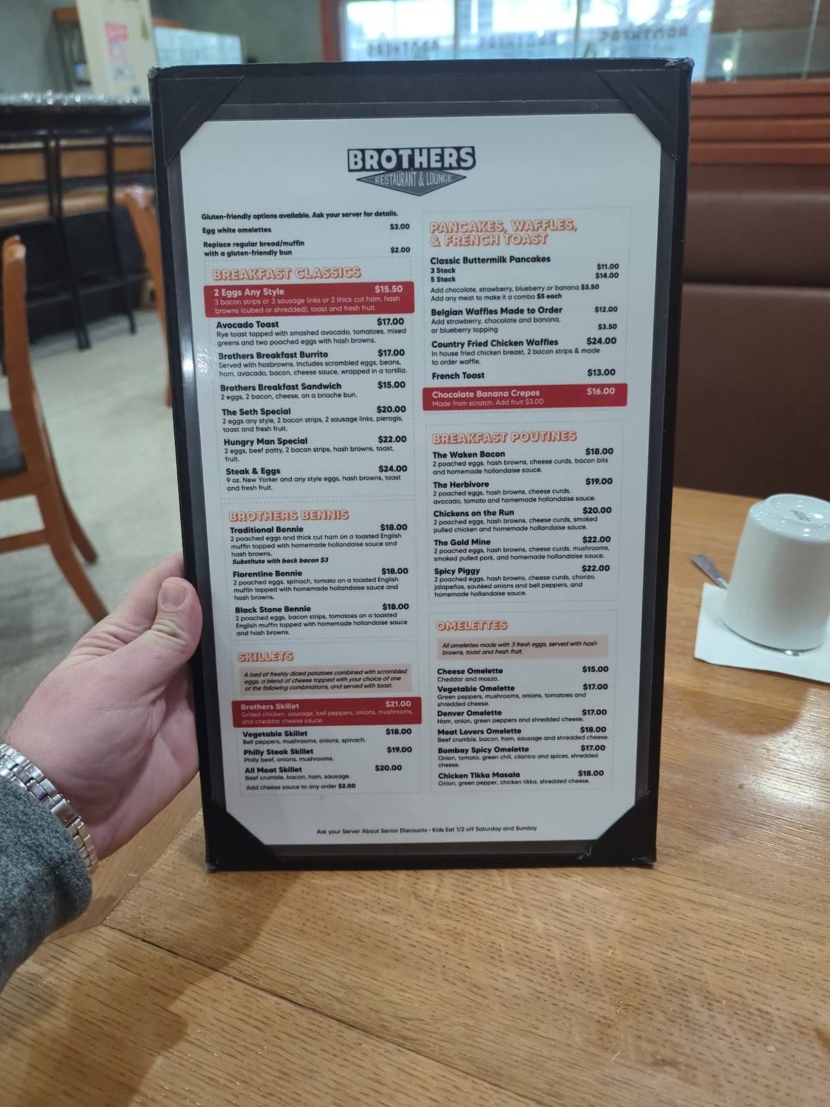 Menu at Brothers Restaurant & Lounge, Edson