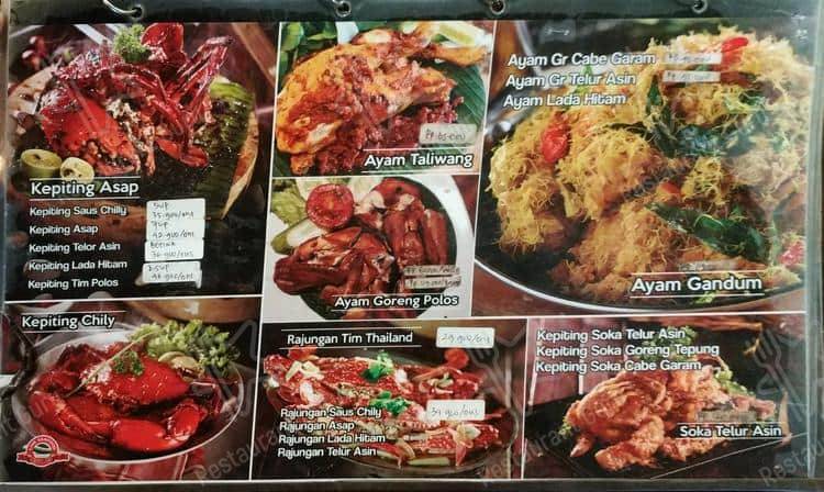 Menu at Cabe Ijo restaurant, North Jakarta, Jl. Pluit Putra No.17