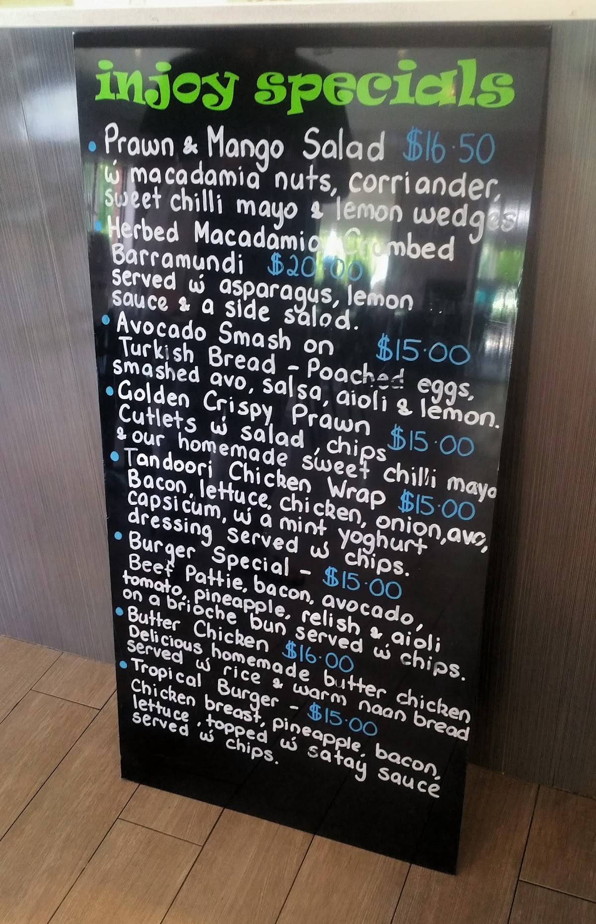Menu at Cafe Injoy is Open 7 days a week., Nicholls
