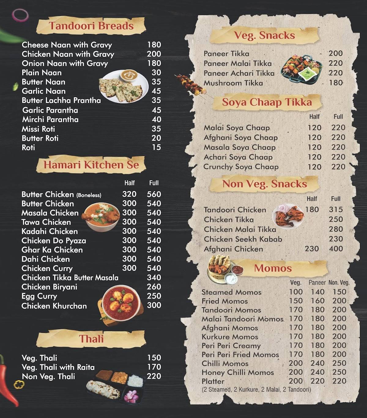 Menu at Chaps-In Fast Food, Chandigarh, Booth No. 49