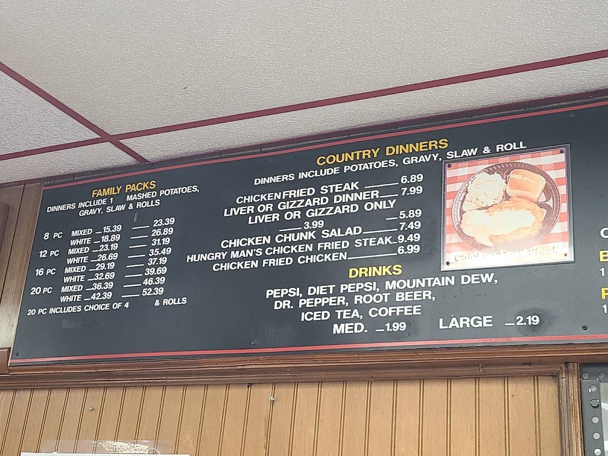 Menu at Charlie's Chicken & Barbecue, McAlester