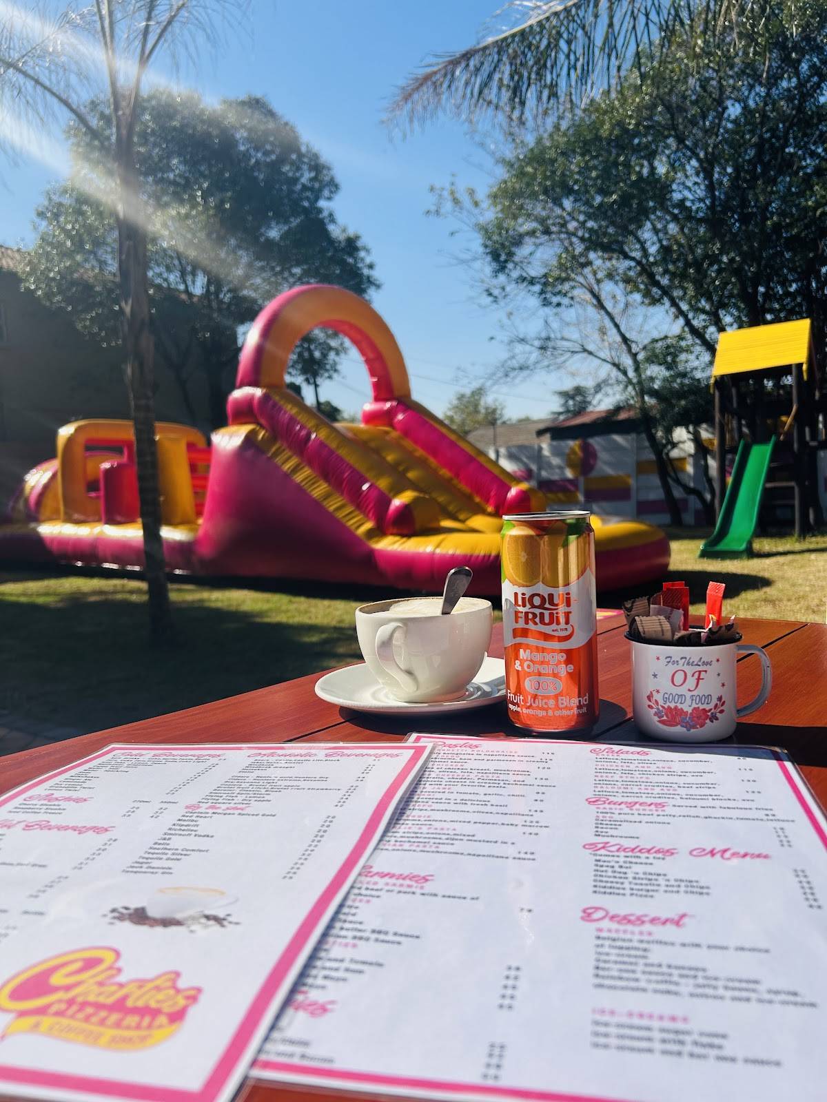 Menu at Charlie's Pizzeria & Coffee Shop, Benoni