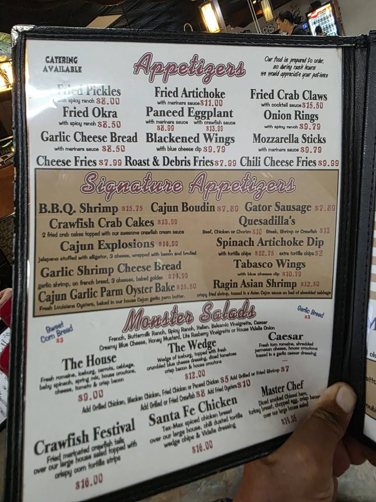 Menu at Charlie's Restaurant-Catering, Violet