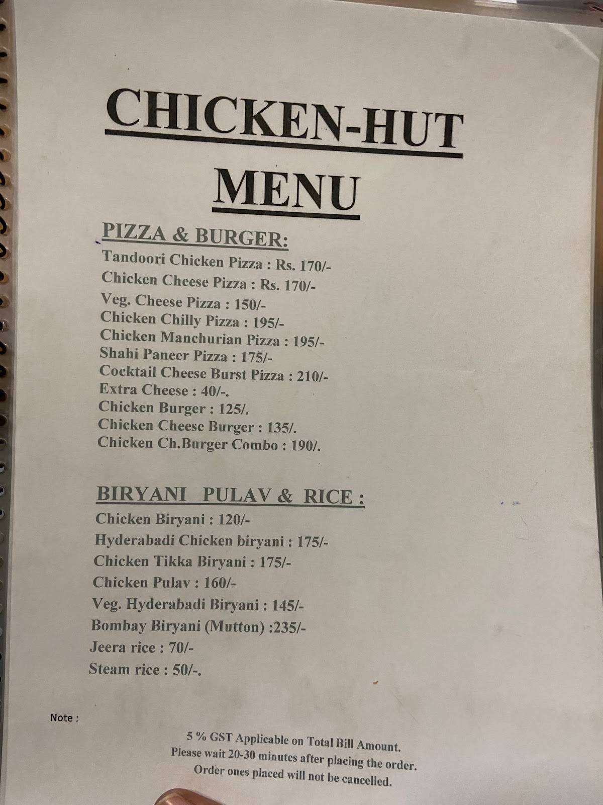 Menu at Chicken hut, Surat, 11