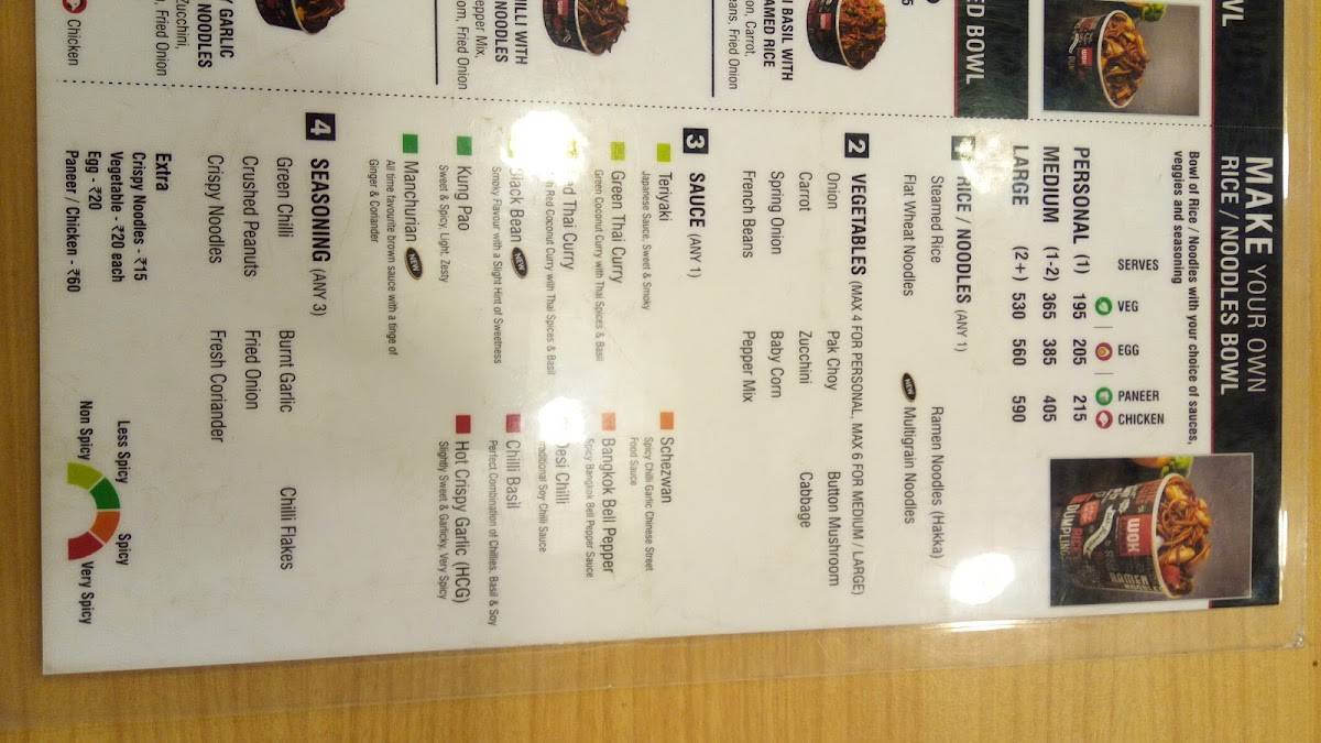Menu at Chinese Wok, Mumbai, Unit No. G4-A